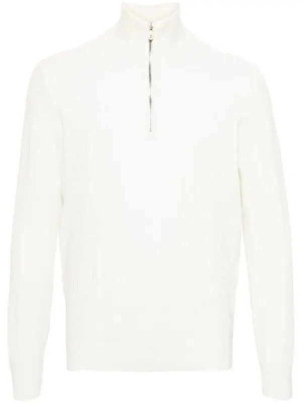 Brunello Cucinelli Cashmere Quarter Zip Sweater - Multicolor