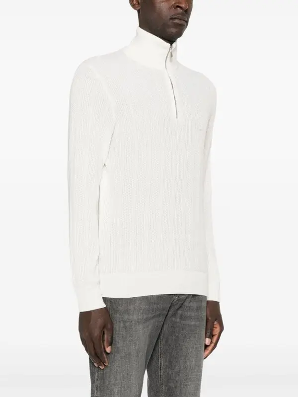Brunello Cucinelli Cashmere Quarter Zip Sweater - Multicolor