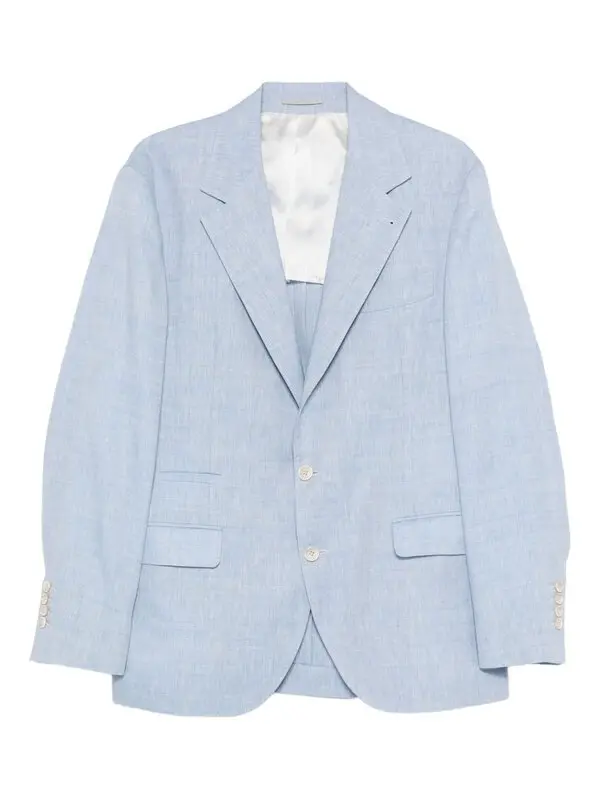Brunello Cucinelli Single-breasted Blazer Jacket - Multicolor