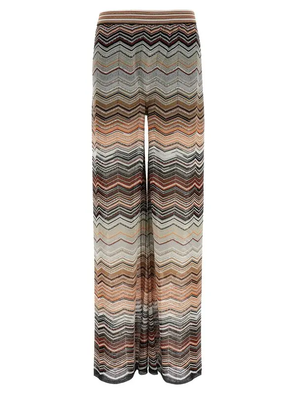 Missoni Chevron Lamé Sequined Wide-leg Pants