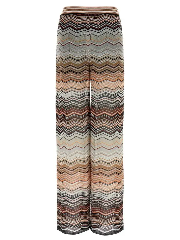 Missoni Chevron Lamé Sequined Wide-leg Pants - Multicolor