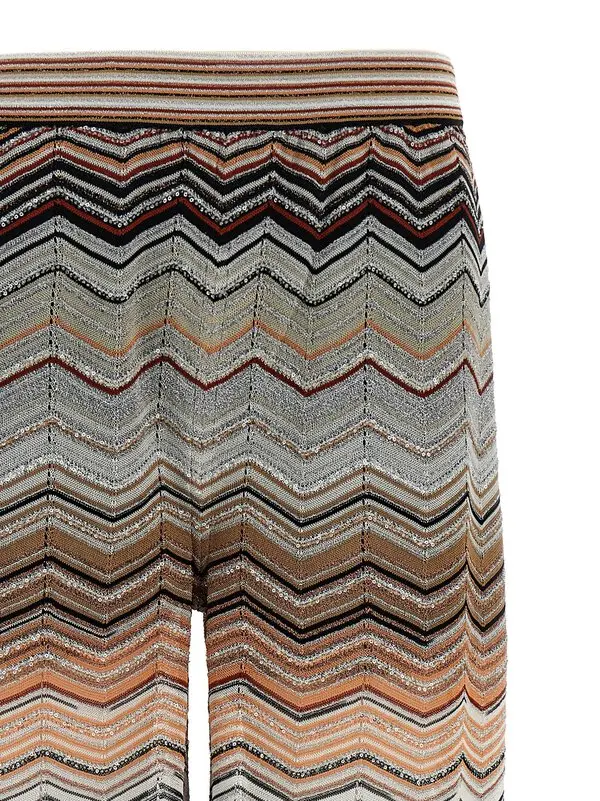 Missoni Chevron Lamé Sequined Wide-leg Pants - Multicolor