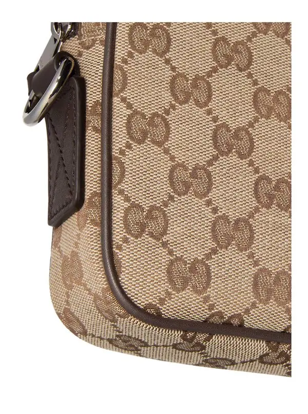 Gucci Gg All-over Ecoleather Crossbody Bag - Cream