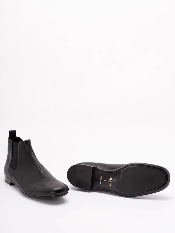 Prada Leather Chelsea Boots
