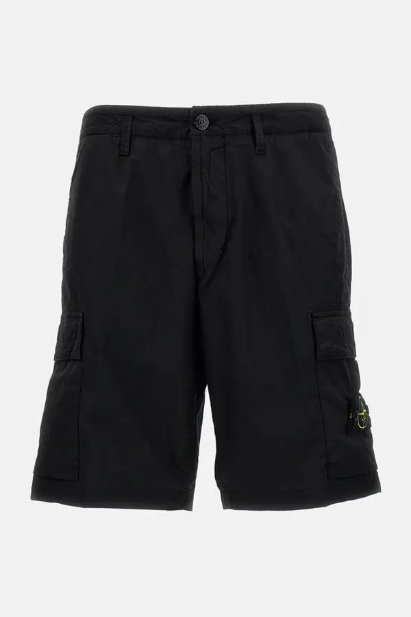Stone Island Stretch Cotton Cargo Shorts - Multicolor
