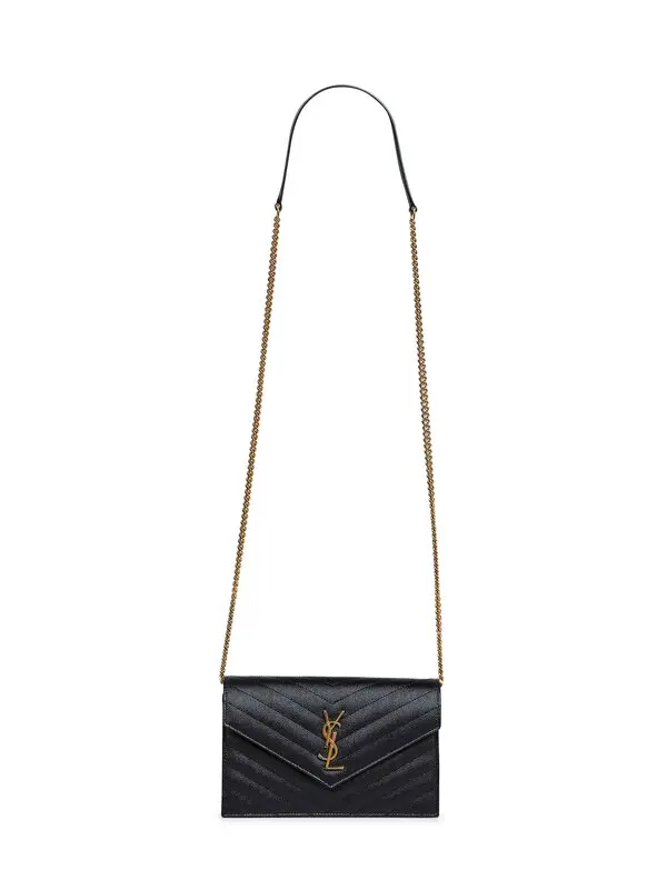 Saint Laurent Cassandre Classic Envelope Clutch With Chain Strap