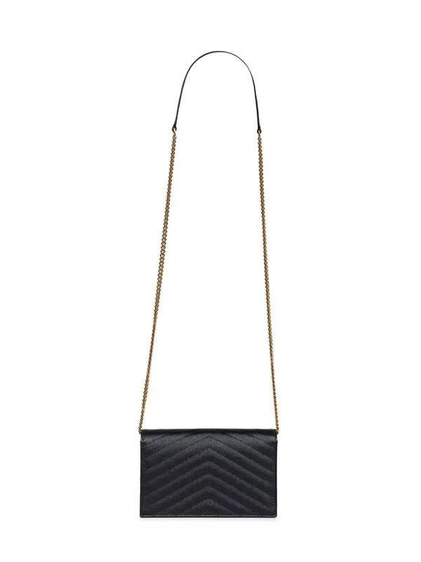 Saint Laurent Cassandre Classic Envelope Clutch With Chain Strap
