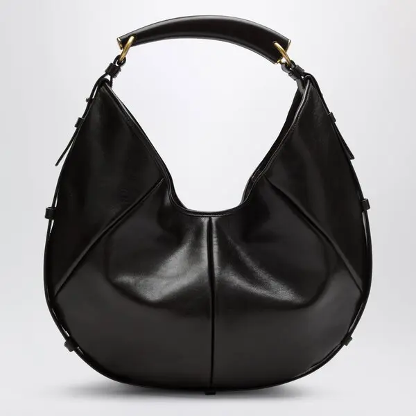 Saint Laurent Medium Mombasa Hobo Bag In Calfskin Leather - Brown