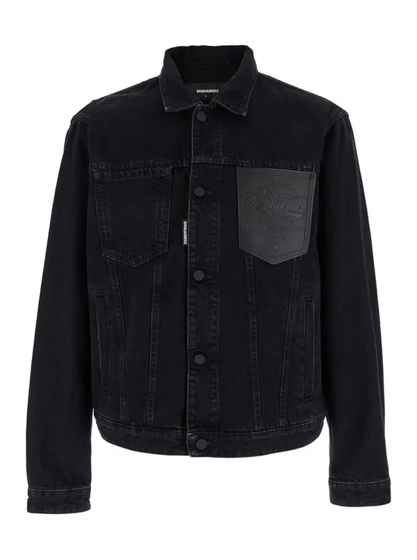 Dsquared2 Denim Jacket With Embossed Logo