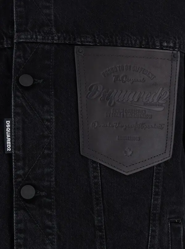 Dsquared2 Denim Jacket With Embossed Logo