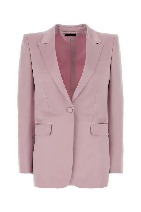 TOM FORD Powder Cotton Blend Blazer - Pink