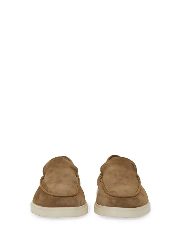 TOD'S Leather Slipper Loafers - Brown
