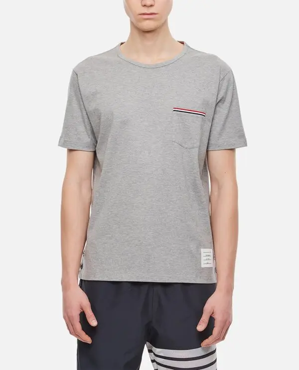 Thom Browne Ss Rwb Pocket Jersey Cotton T-shirt