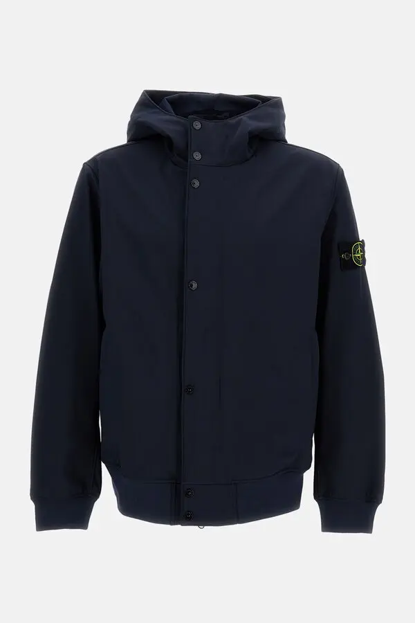 Stone Island Soft Shell Hooded Jacket - Multicolor