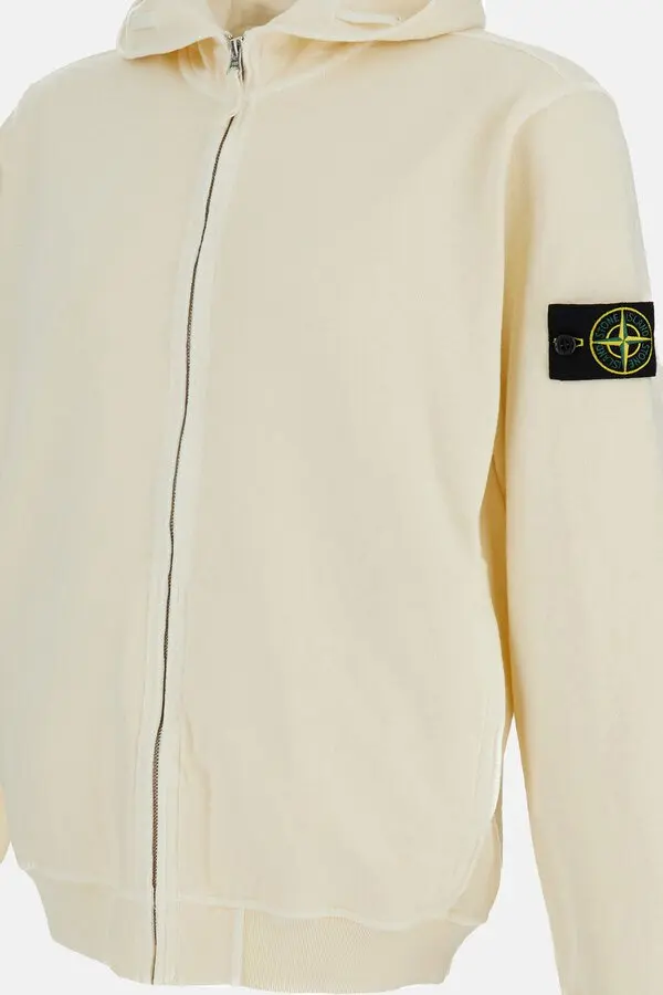 Stone Island Organic Cotton Fleece Hoodie