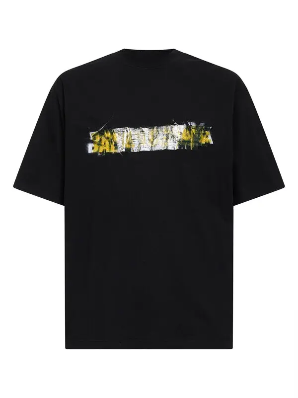 Balenciaga Black Messy Spray Medium Fit T-shirt