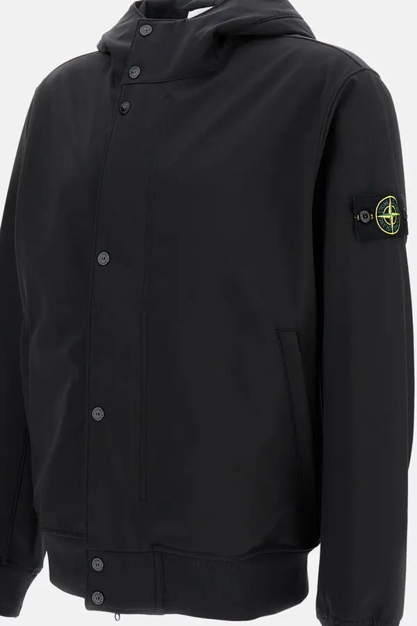 Stone Island Soft Shell Hooded Jacket - Multicolor