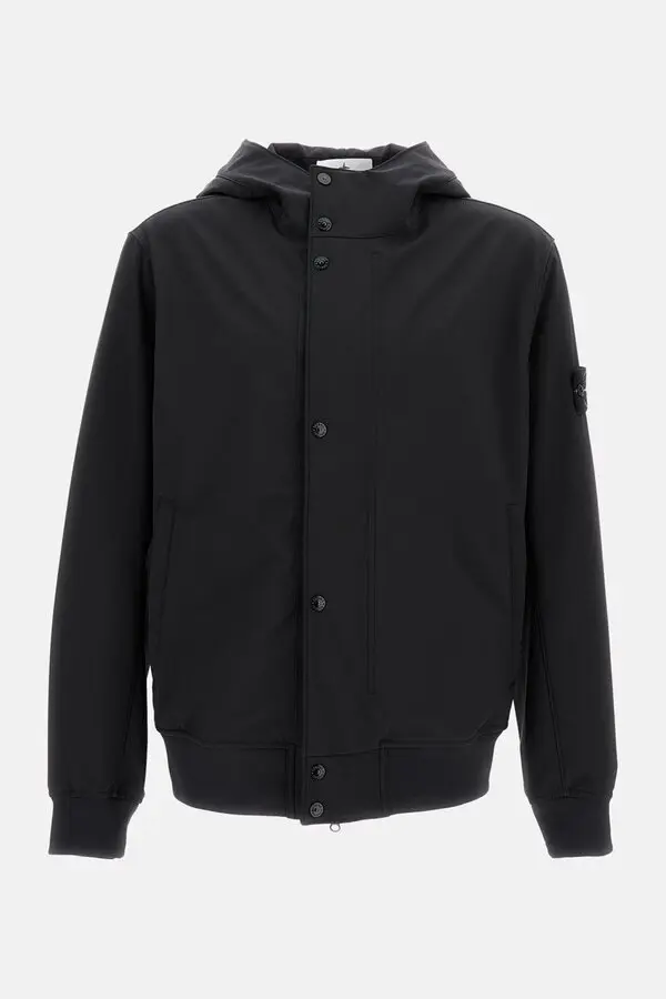 Stone Island Soft Shell Hooded Jacket - Multicolor