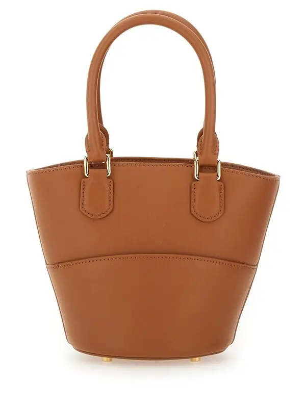 SELF-PORTRAIT Leather Tote Bag With Charm - Multicolor