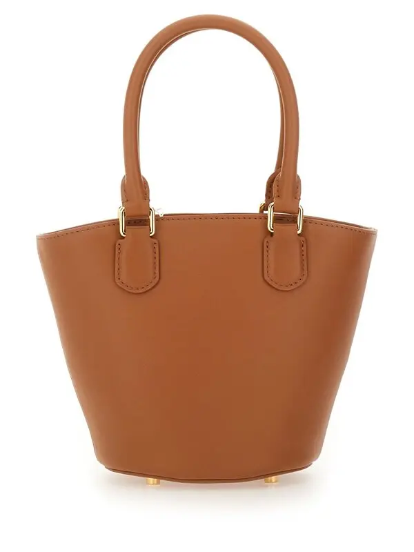 SELF-PORTRAIT Leather Tote Bag With Charm - Multicolor