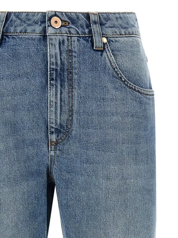 Brunello Cucinelli Straight Leg Cotton Jeans - Multicolor