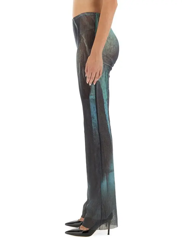 JEAN PAUL GAULTIER Water Mesh Flare Pants - Multicolor