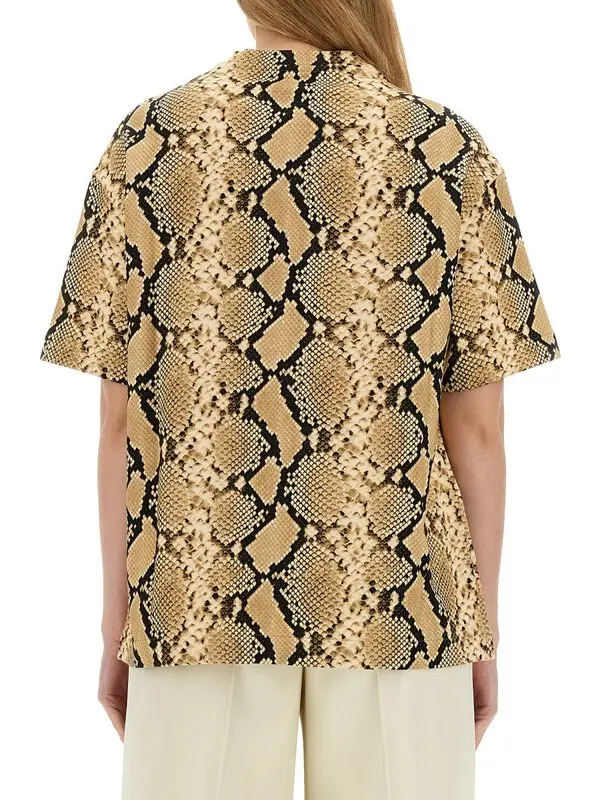 JIL SANDER Short Sleeve T-shirt With Animal Print - Multicolor