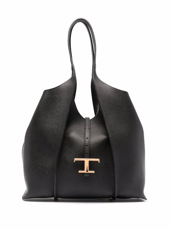 TOD'S T Timeless Pendant Tote Bag In Leather - Multicolor