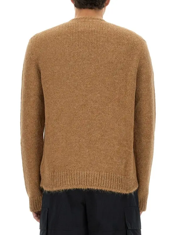 JIL SANDER Wool Blend Crew Neck Sweater - Cream