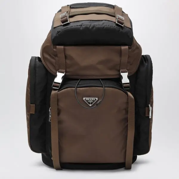 Prada Re-nylon And Leather Backpack - Black