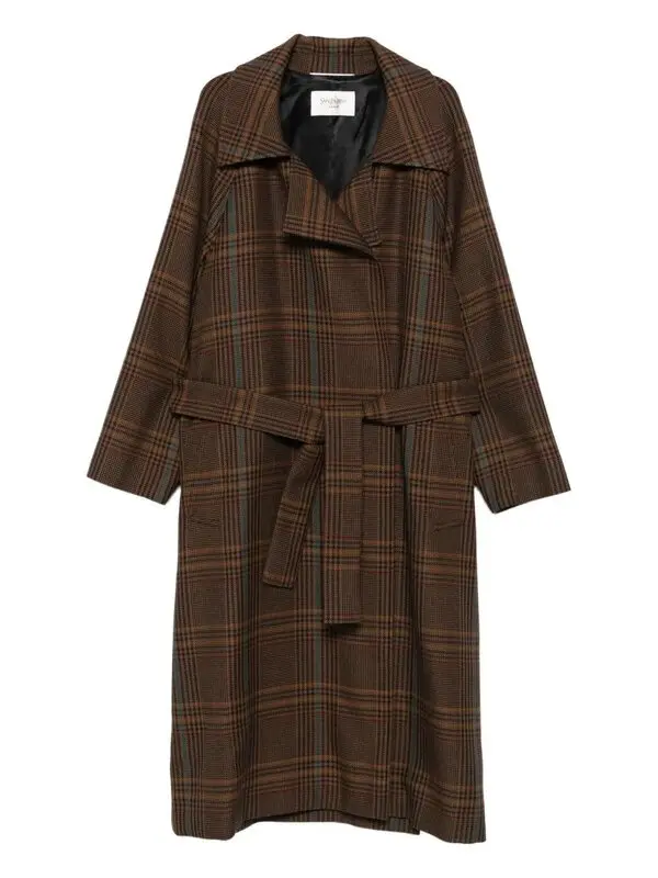 Saint Laurent Wool Raglan Coat