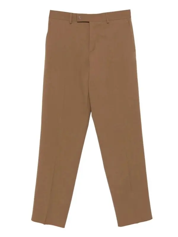 Fendi Wool Gabardine Cigarette Trousers - Multicolor