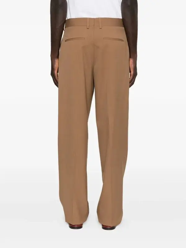 Fendi Wool Gabardine Cigarette Trousers - Multicolor