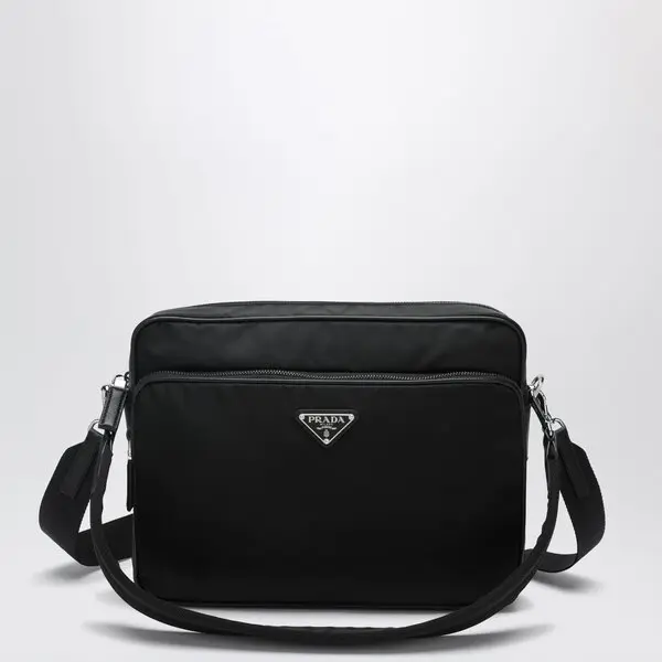 Prada Re-nylon And Saffiano Leather Crossbody Bag - Black