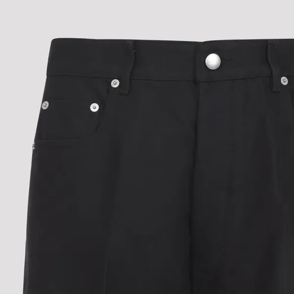 Rick Owens Geth Cotton Blend Jeans - Black