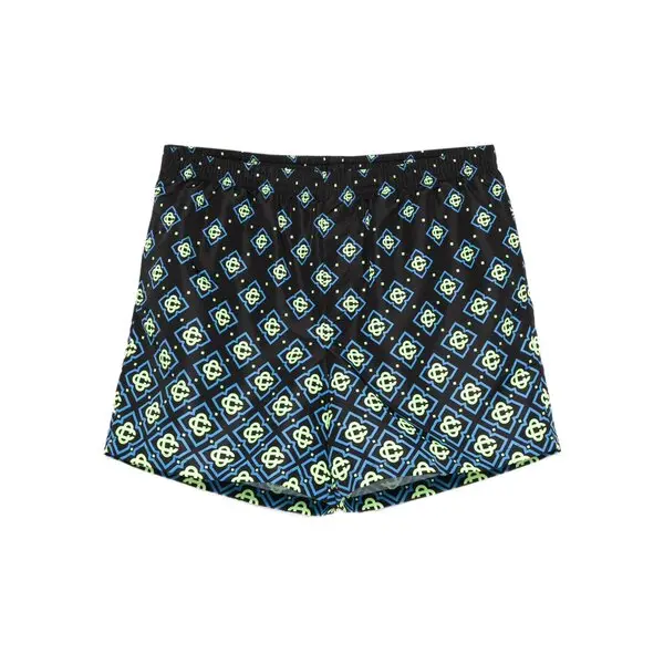 Casablanca Beachwear Swim Shorts With Monogram Print - Black