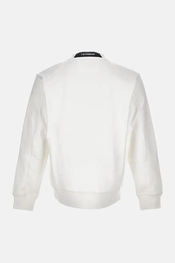 C.P. COMPANY Ribbed Crewneck Sweatshirt With Lens Detail