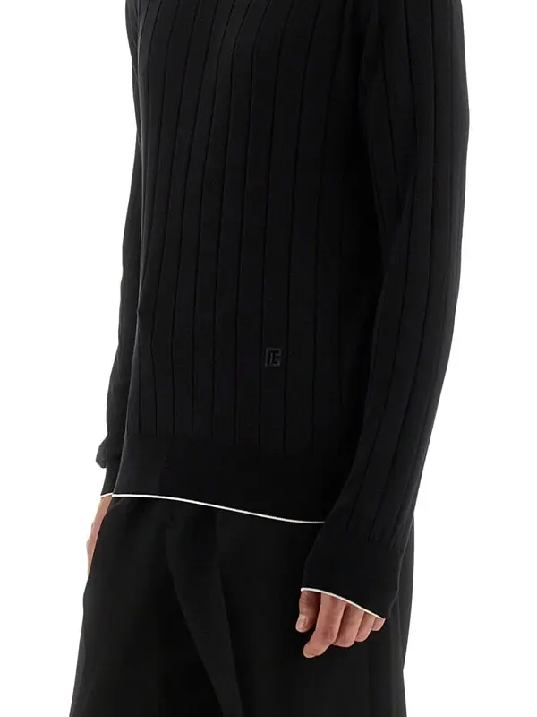 Balmain Silk And Cotton Knit Sweater