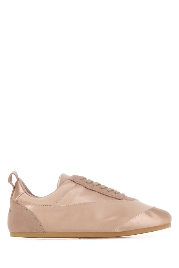 JIL SANDER Pastel Satin And Suede Sneakers - Pink