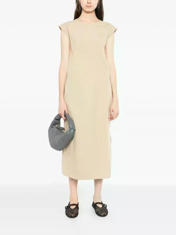 LESS Round Neck Sleeve Dress