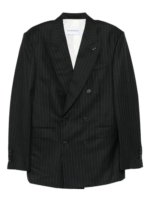 Givenchy Wool Double-breasted Pinstripe Jacket