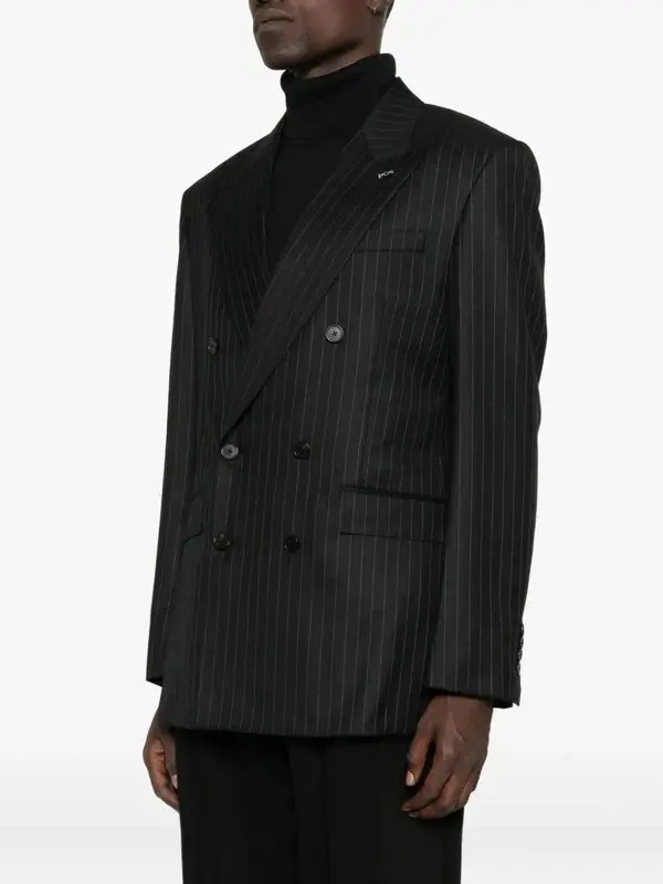 Givenchy Wool Double-breasted Pinstripe Jacket