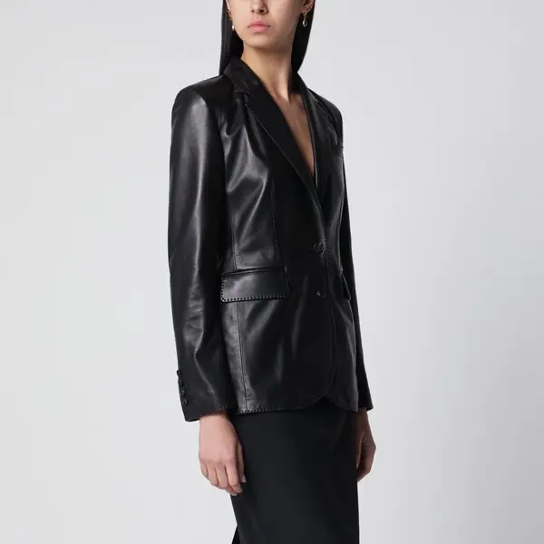 Tagliatore Single-breasted Leather Jacket