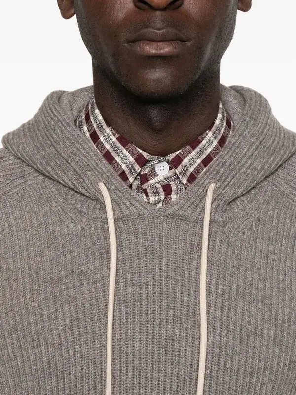 Tagliatore Ribbed Wool Hoodie