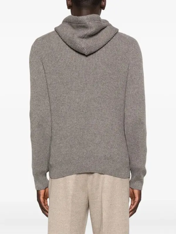 Tagliatore Ribbed Wool Hoodie