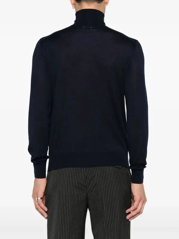 Saint Laurent Wool Turtle-neck Sweater - Multicolor