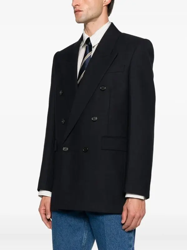 Saint Laurent Double-breasted Blazer - Multicolor