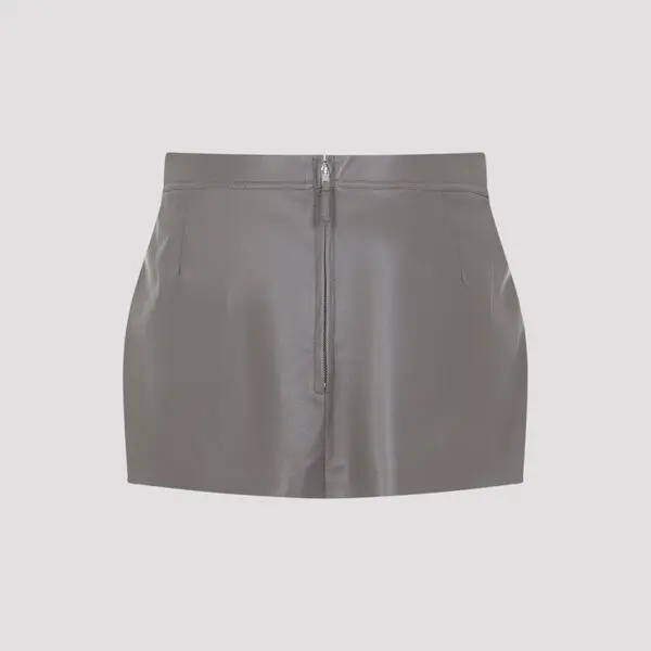 Rick Owens Cutoff Lamb Leather Skirt