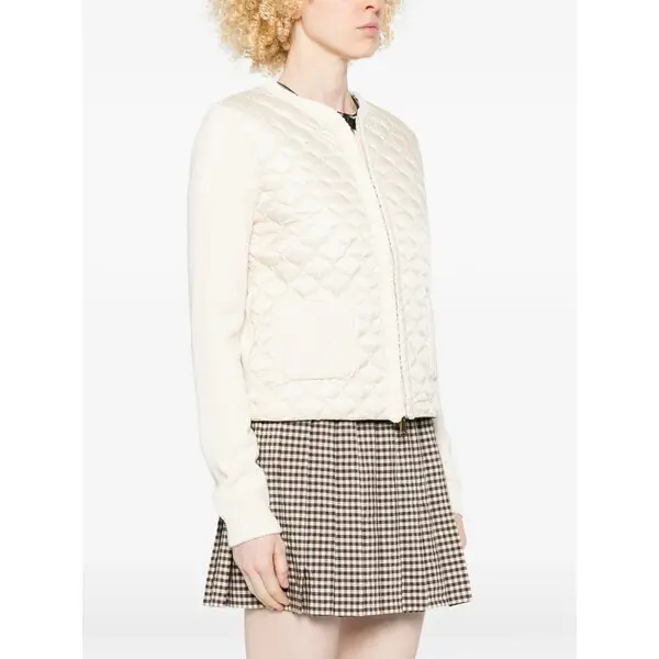 Moncler Quilted & Knitted Zip-up Jacket