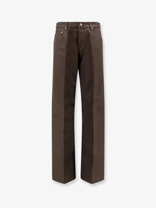 Rick Owens Wide Leg Trousers In Recycled Cotton Blend - Multicolor